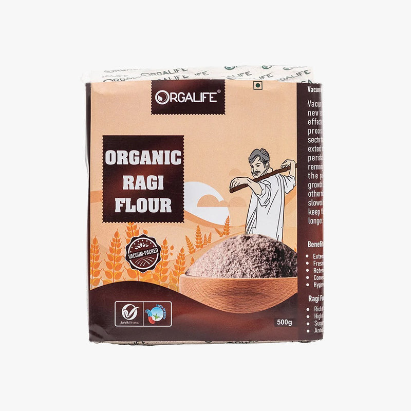 Organic Ragi Flour 500g – Stone Ground Finger Millet Flour – Orgalife