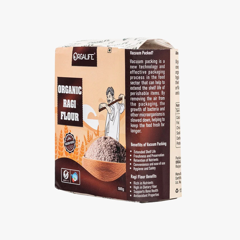 Organic Ragi Flour 500g – Stone Ground Finger Millet Flour – Orgalife